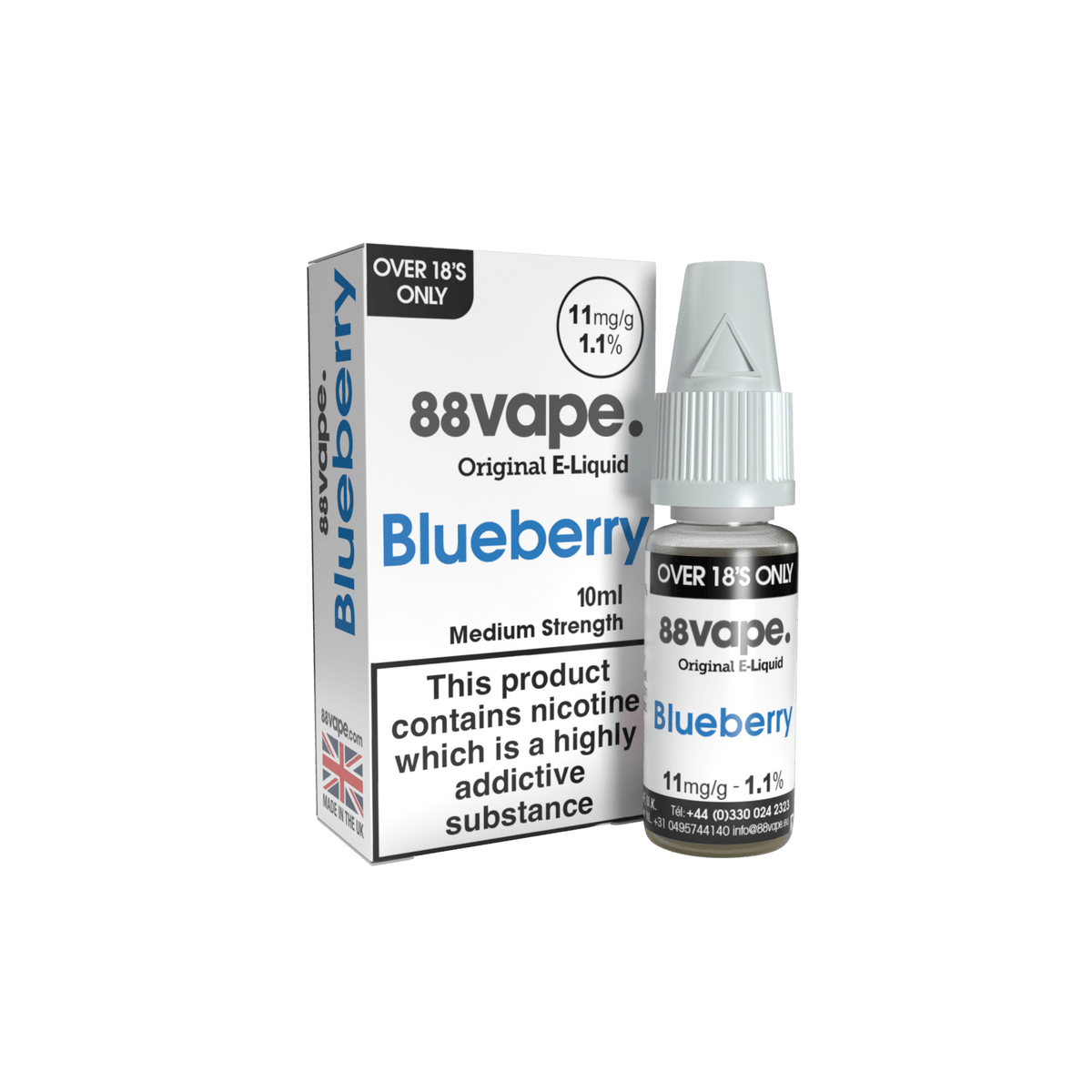 88VAPE BLUEBERRY 10ML E-LIQUID| £1.20| 10ml E-liquid – Super E-cig
