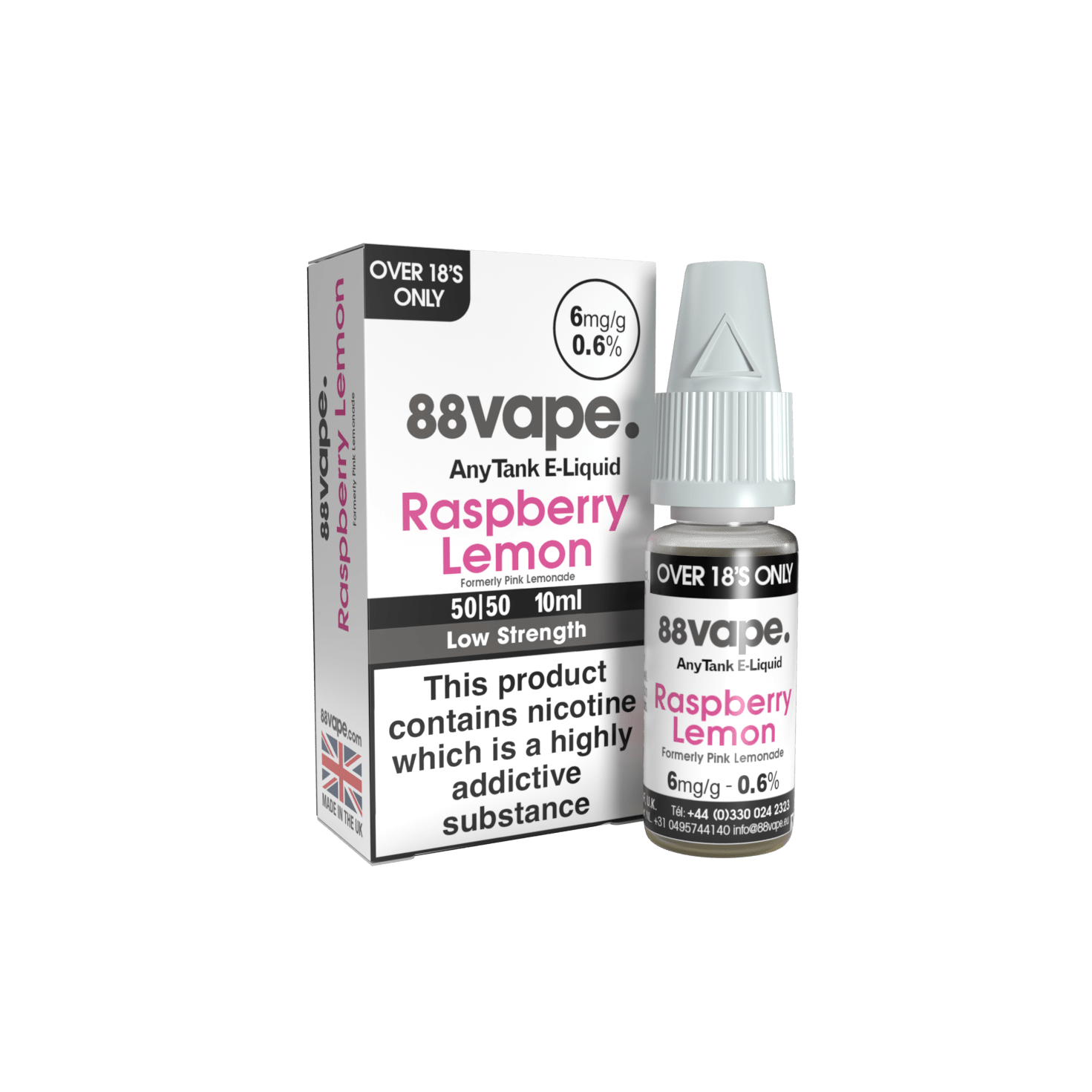 88VAPE - 10ML RASPBERRY LEMON E LIQUID – Super E-cig