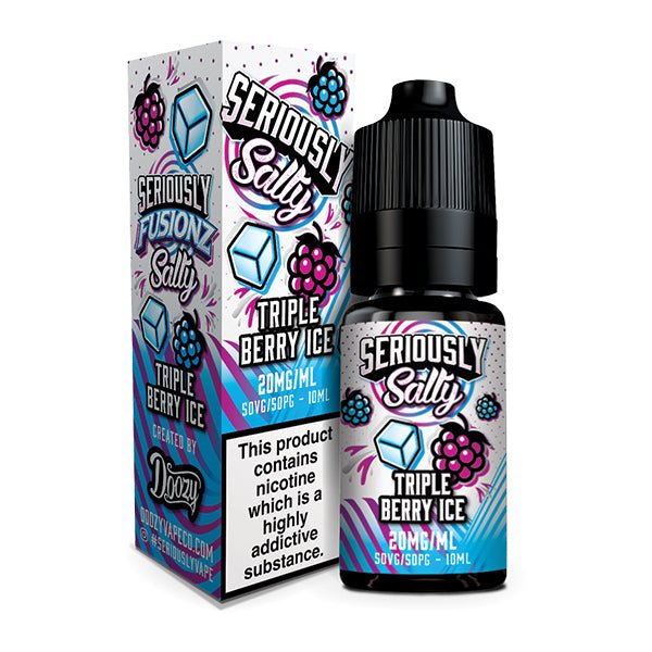 DOOZY VAPE CO SERIOUSLY SALTY FUSIONZ TRIPPLE BERRY ICE 10ML NIC SALT E ...